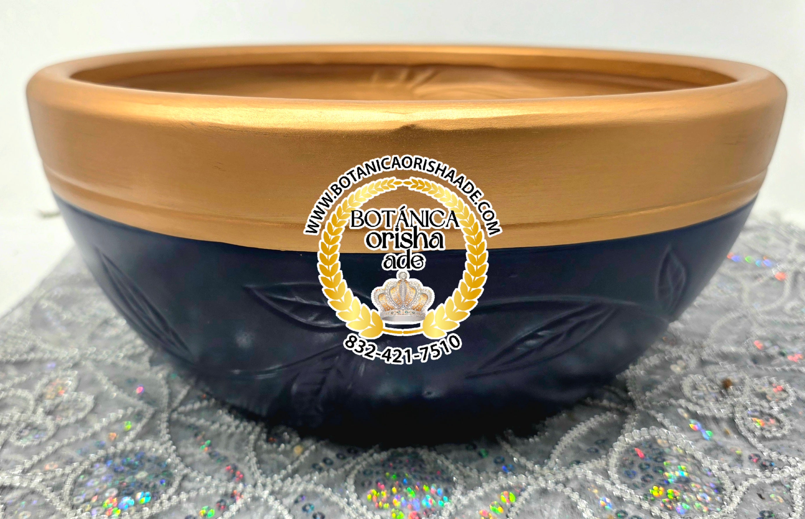 BARRO LAVATORIO AZUL CON ORO – botanica-orisha-ade